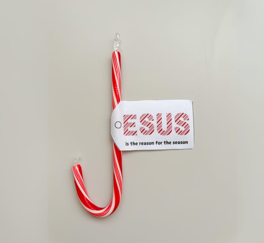 Candy Cane Holder, Classroom Party Favor, Best Gift is Jesus, Christian ...