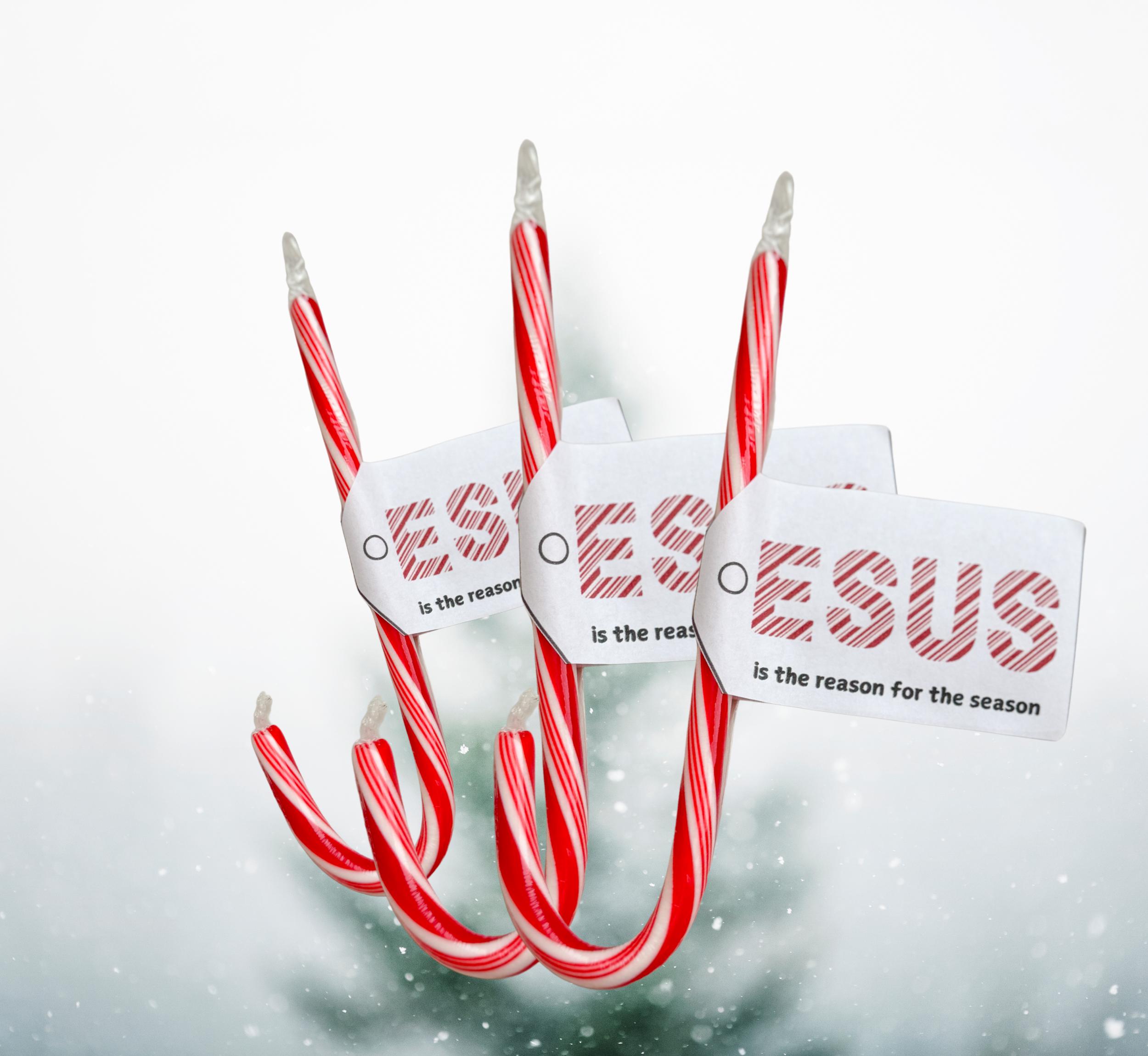 Candy Cane Holder, Classroom Party Favor, Best Gift is Jesus, Christian ...
