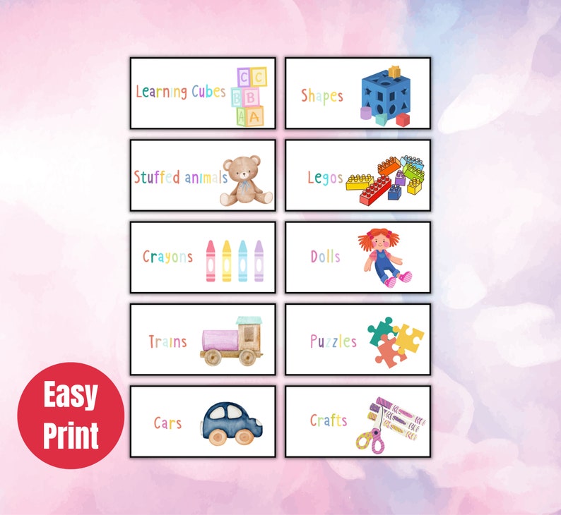 Toy Storage Labels I Printable Toy Trofast Bin Storage Labels ...