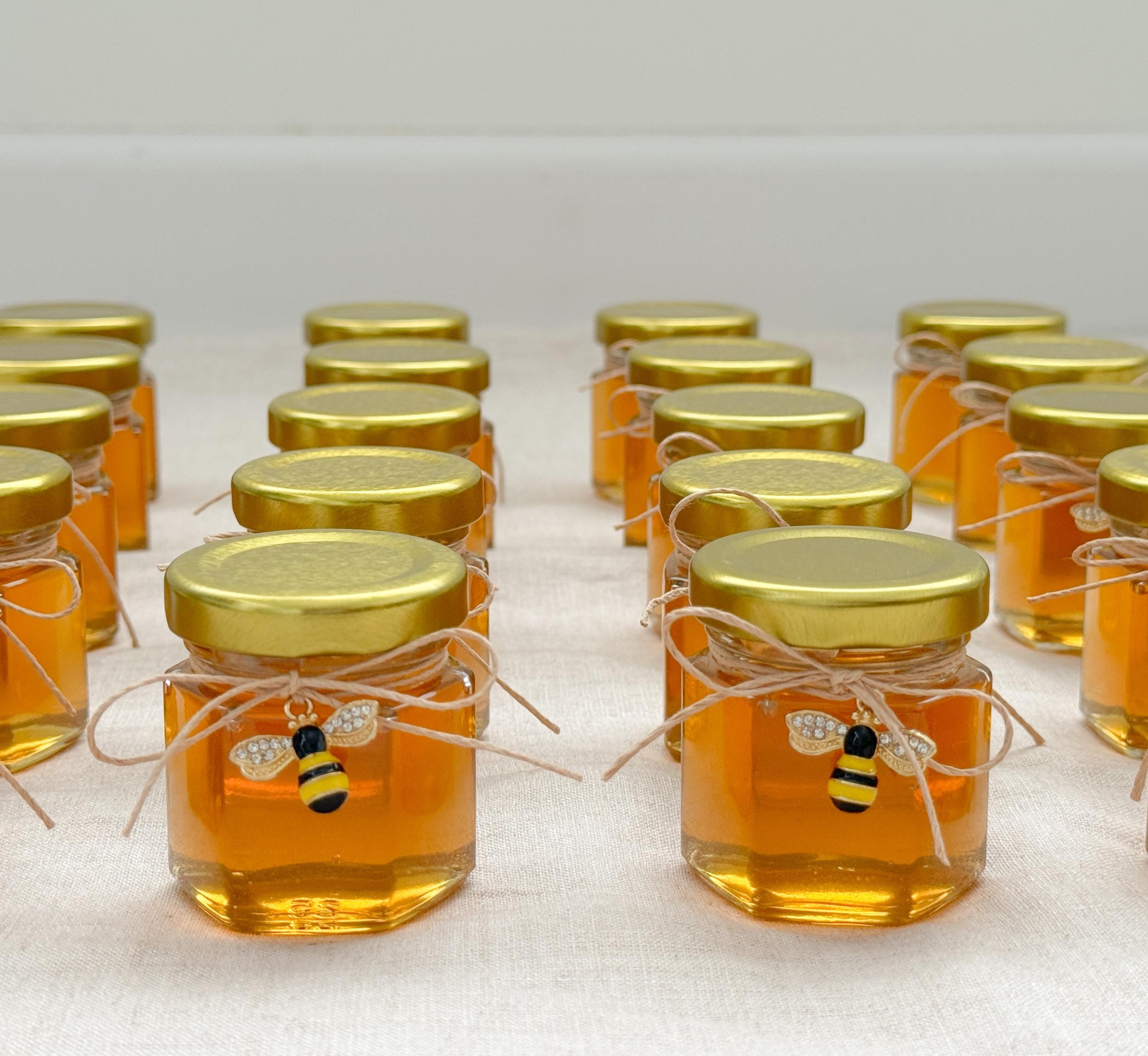 Mini Honey Jar Wedding Favors With Bee Charms,bridal Shower Favors ...