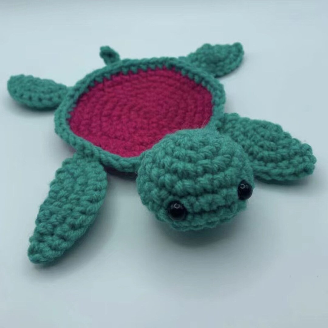 Cute Turtle Coaster/crochet Coaster/crochet Turtle Coaster/amigurumi ...