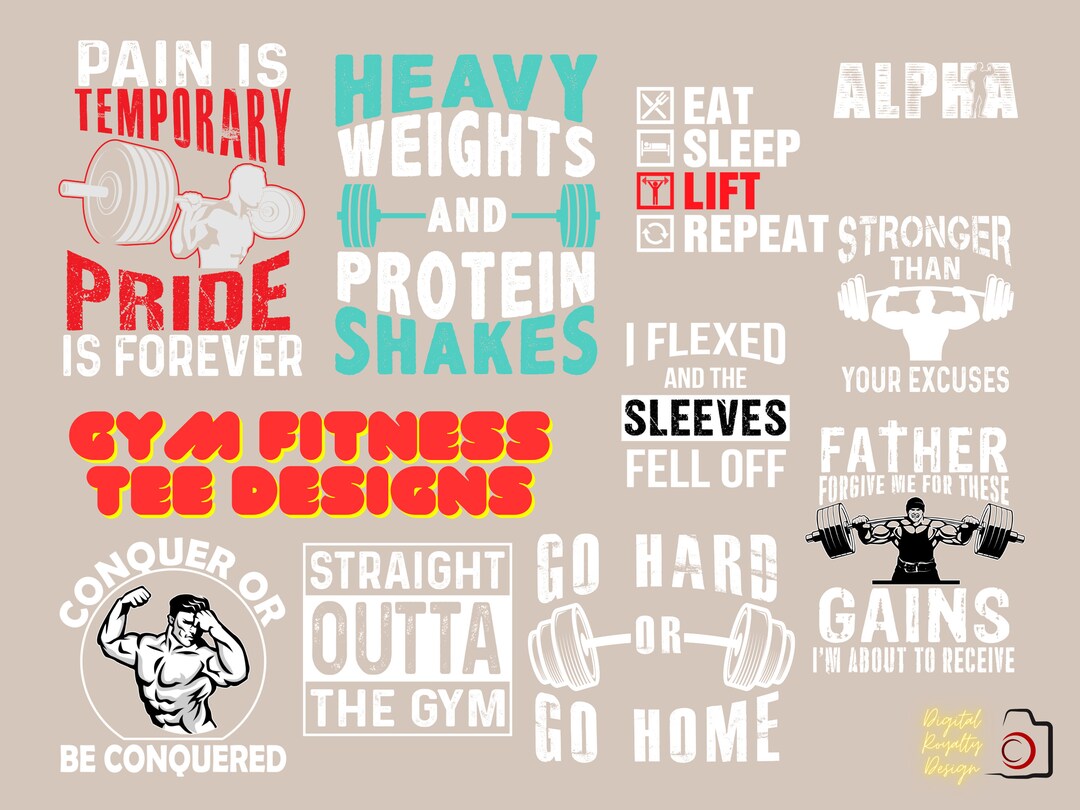 Fitness Frenzy: 50 Gym Workout Designs - Bestseller Gym Graphic Bundle ...