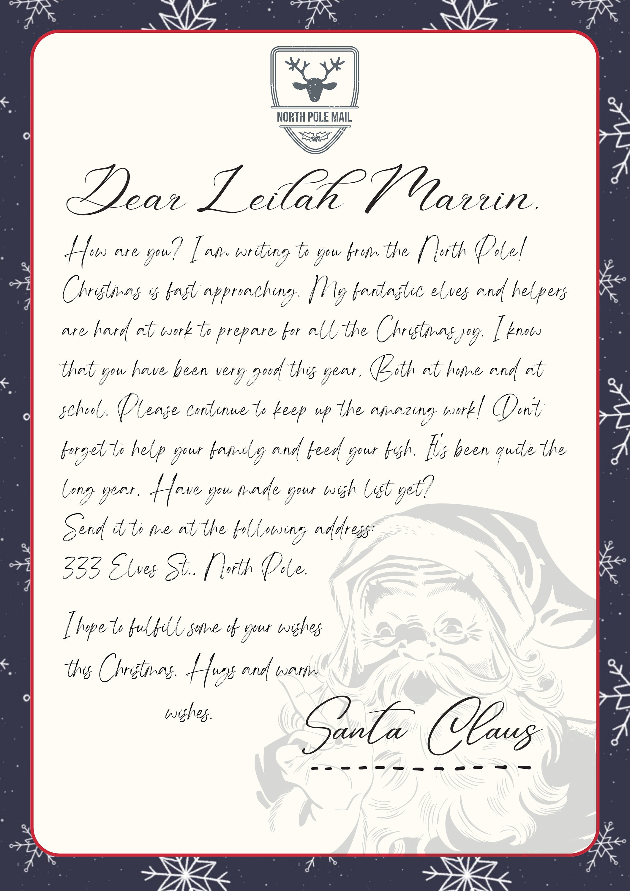 Personalized Santa Letter Set - Etsy