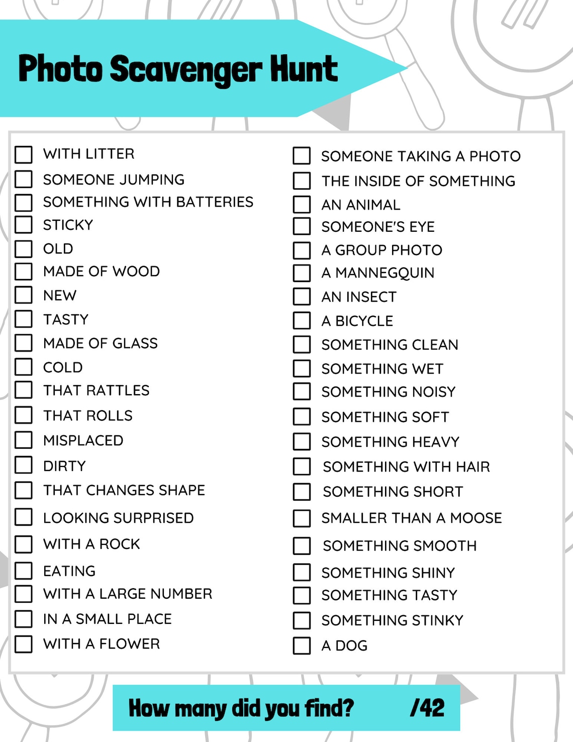SCAVENGER HUNT | Digital Download | Fun & Easy Scavenger Hunt for ...