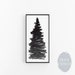 Black Watercolor Minimalist Simple Holiday Christmas Tree Watercolor ...