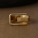 Square Ring, Open Simple Ring, Gold Square Ring, Modern Ring, Unisex ...