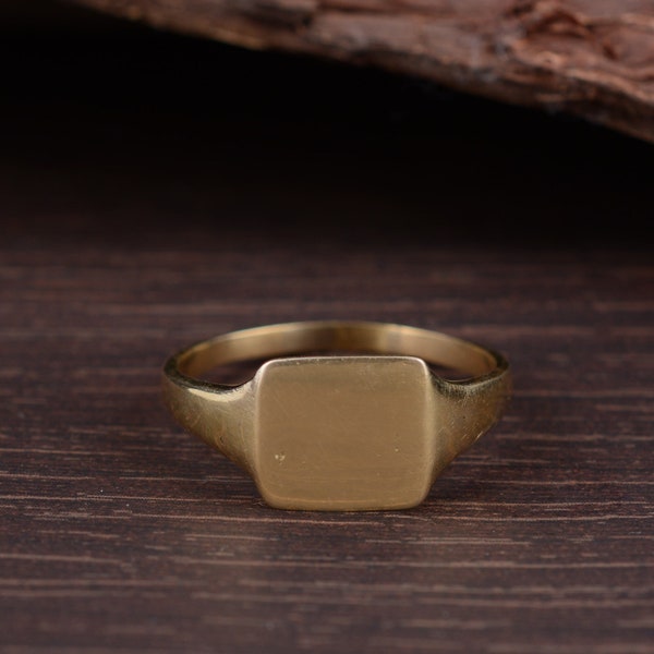 Square Signet Ring - Etsy