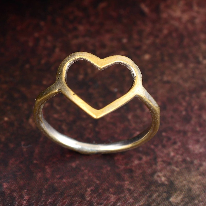 Heart Shaped Ring - Etsy