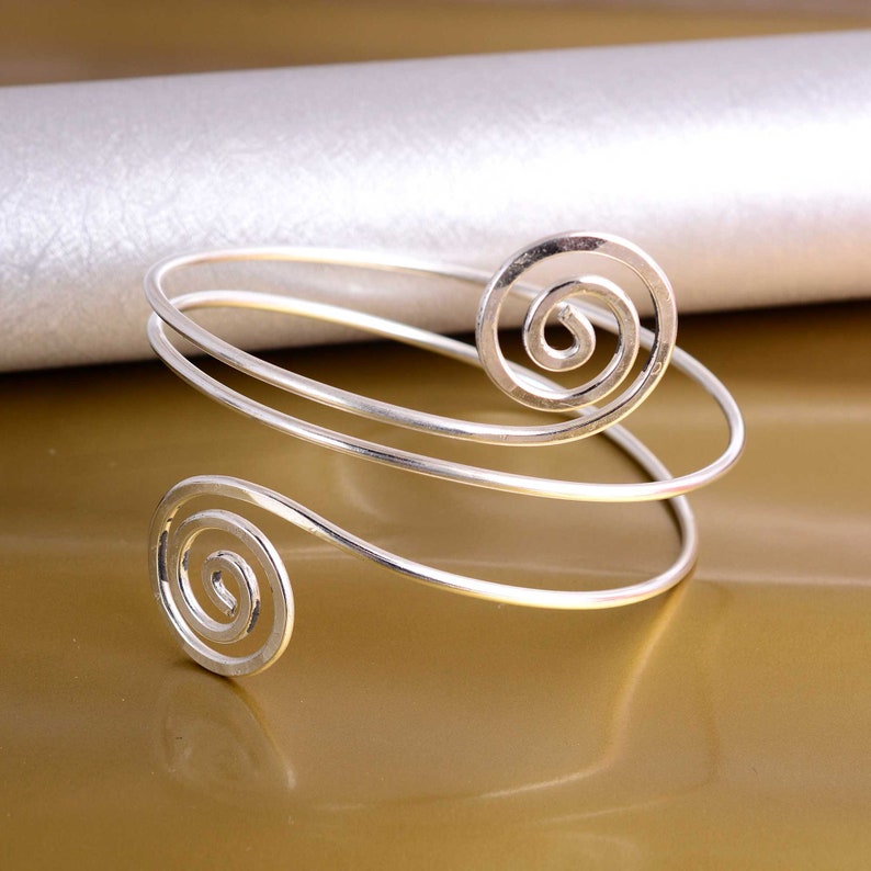 Spiral Design Arm Cuff Swirl Upper Arm Cuff Bracelet Cuff - Etsy