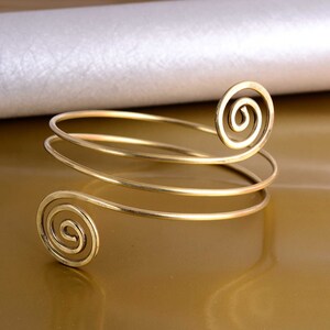 Spiral Design Arm Cuff, Swirl Upper Arm Cuff, Bracelet Cuff, Arm Band ...