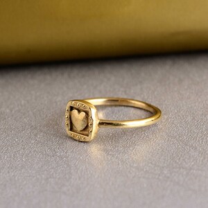 Cute Heart Ring - Valentine's Day Gift - Closed Heart Ring - Dainty ...