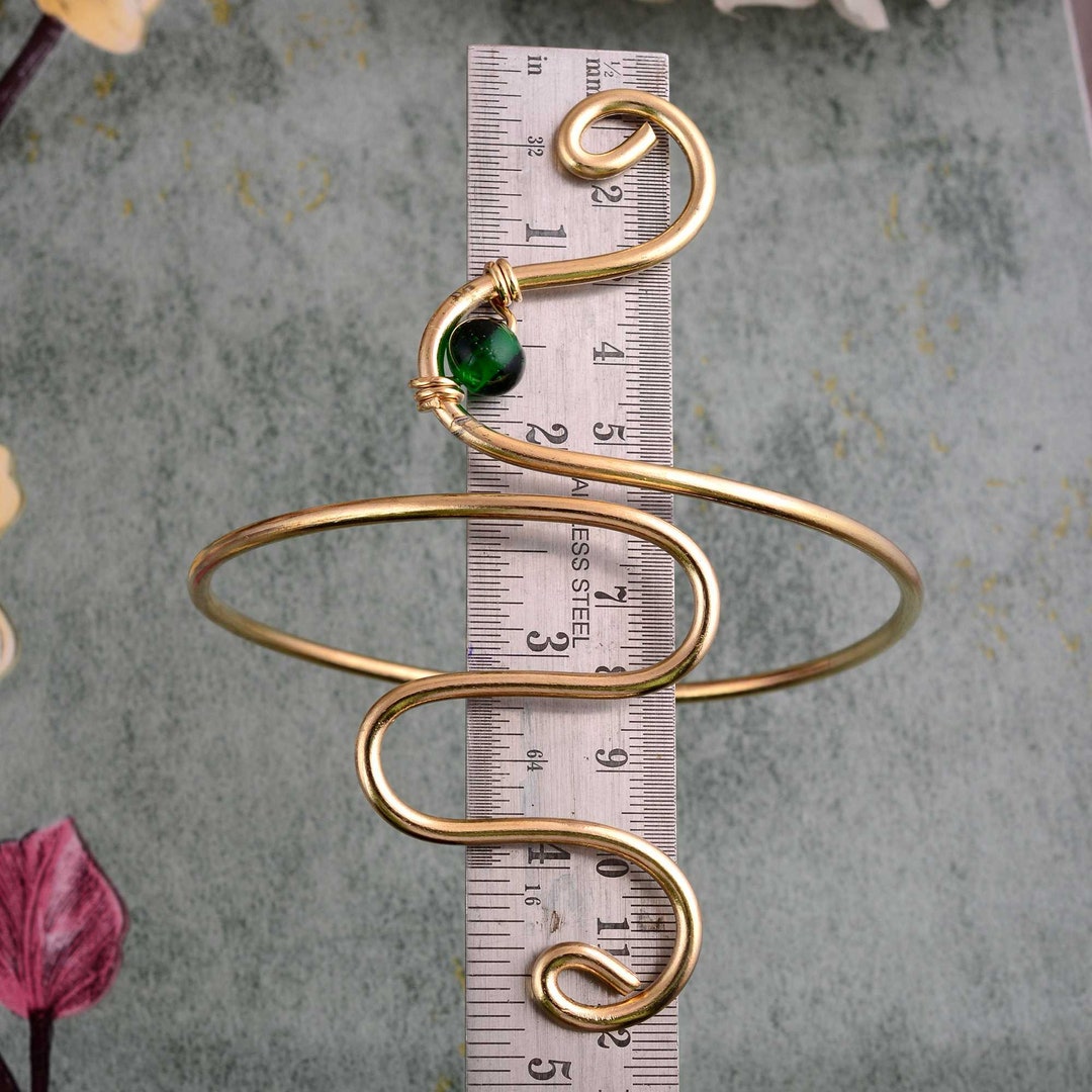 Gold Upper Arm Cuff Gold Arm Band Made of Brass - Etsy