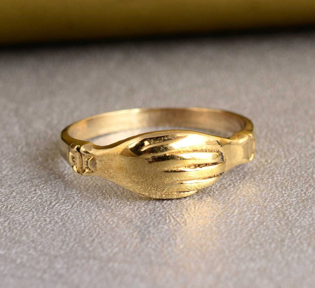 Hand Shake Ring, Promise Ring, Friendship Ring, Holding Hand Ring, Gift ...