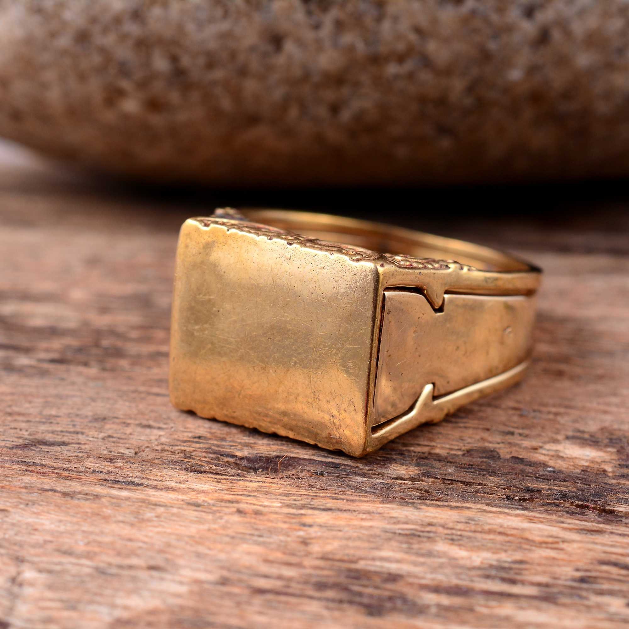 Brass Poison Ring Pill Box Ring Double Poisoner Ring Gift - Etsy