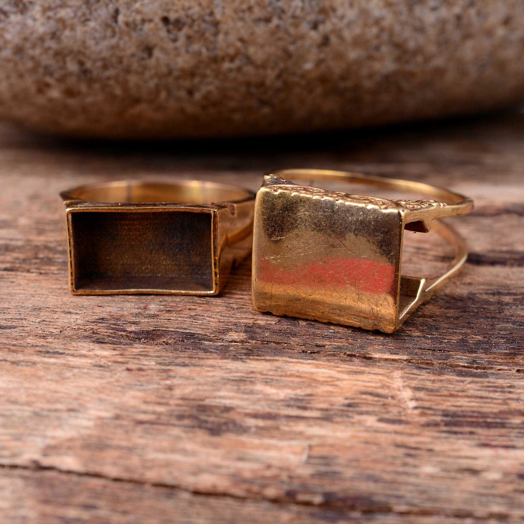 Brass Poison Ring, Pill Box Ring, Double Poisoner Ring, Gift for Her ...