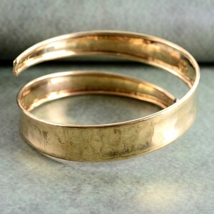 Gold Upper Arm Cuff - Gold Arm Band Made of Brass - Etsy