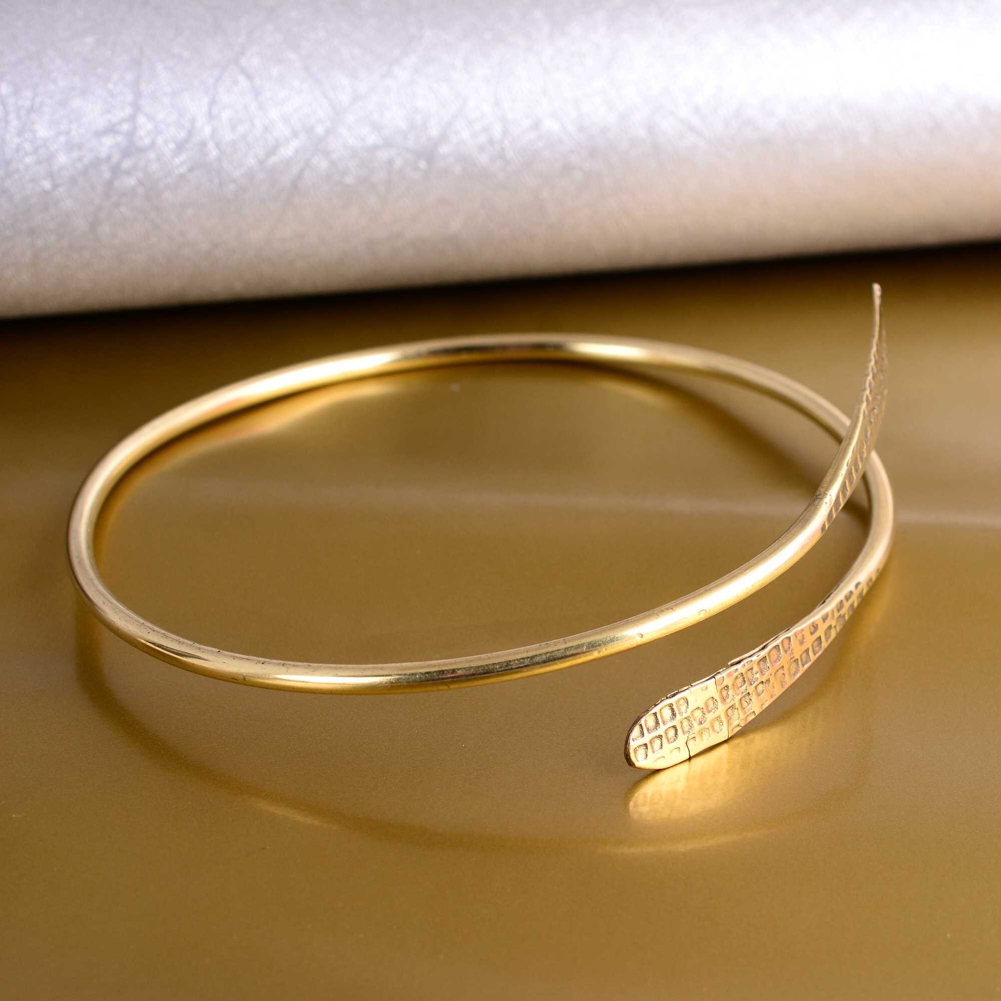 Arm Band-hammered Upper Arm Band - Gold Silver Cuff Bracelet Made of ...