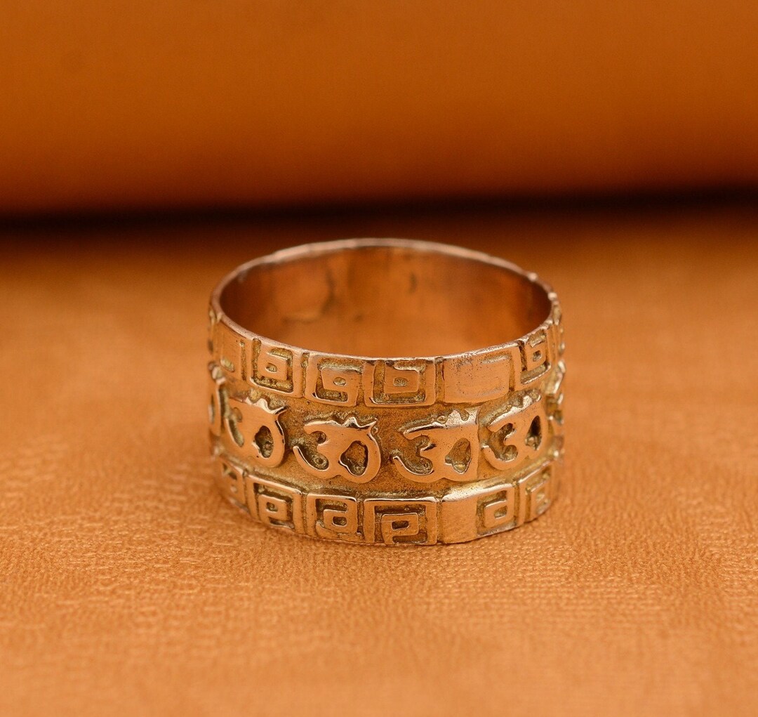 Om Band Ring: Minimalist Religious Yoga Jewelry - Etsy
