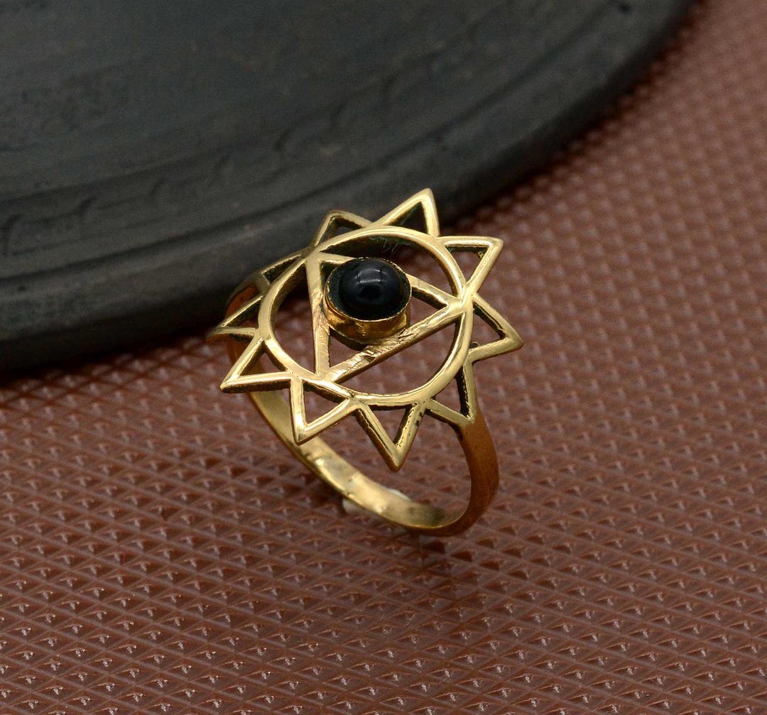 Sri Yantra Sacred Geometry Ring - Gold Statement Rings, Boho Chic ...