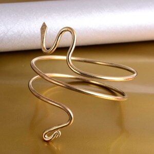 Snake Arm Cuff, Gold Arm Bangle, Boho Style Arm Bangle, Body Jewelry ...