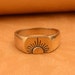Gold Sun Ring for Men: Handmade Carved Minimalist Jewelry - Etsy