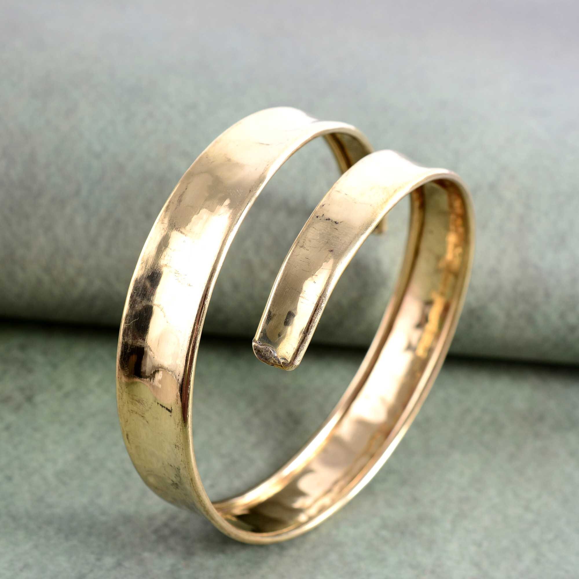 Gold Brass Upper Arm Cuff Band - Etsy
