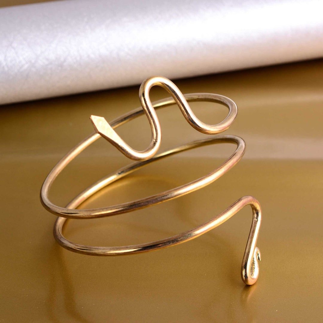 Snake Arm Cuff, Gold Arm Bangle, Boho Style Arm Bangle, Body Jewelry ...