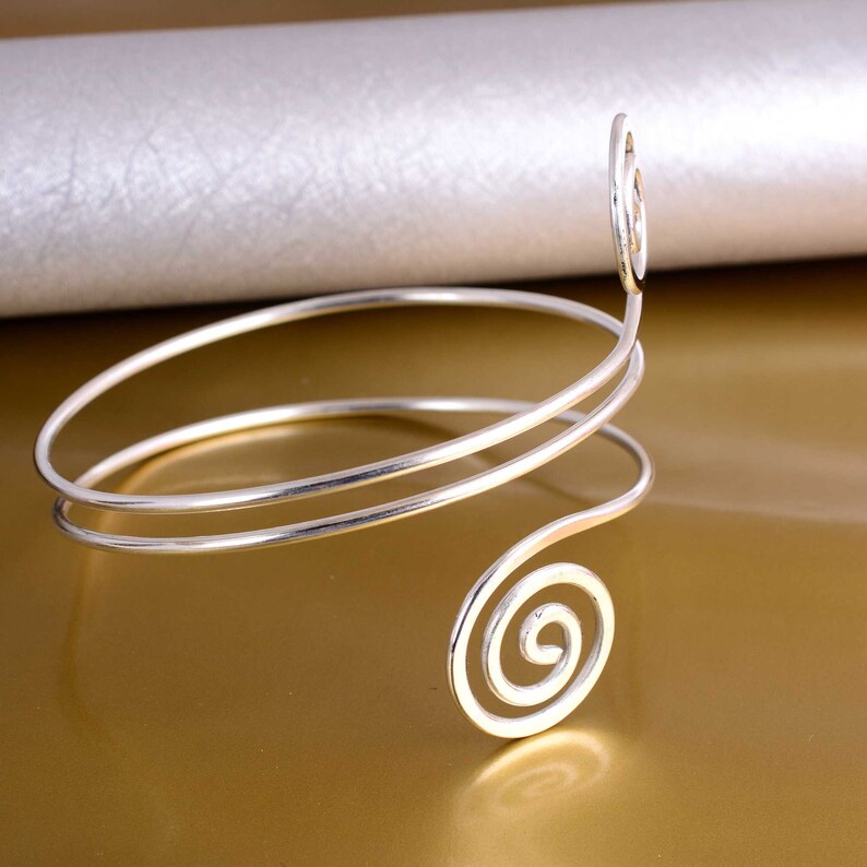 Spiral Design Arm Cuff Swirl Upper Arm Cuff Bracelet Cuff - Etsy