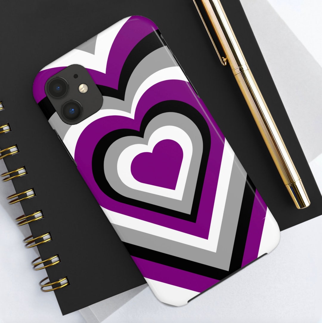 Ace Pride Iphone Case Asexual Pride Phone Case Subtle Ace - Etsy