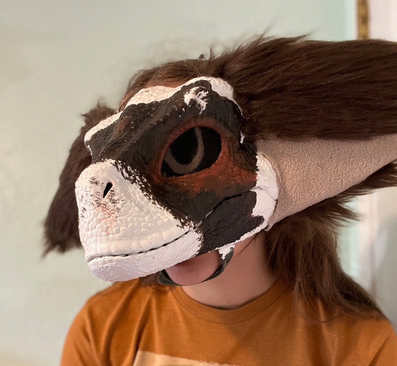 Dino Mask With Furred Ears - Etsy