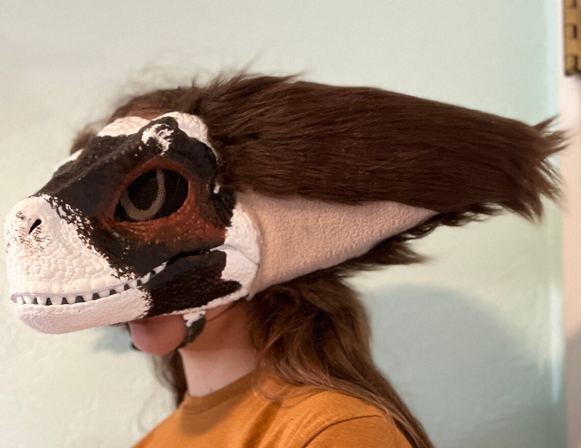 Dino Mask With Furred Ears - Etsy