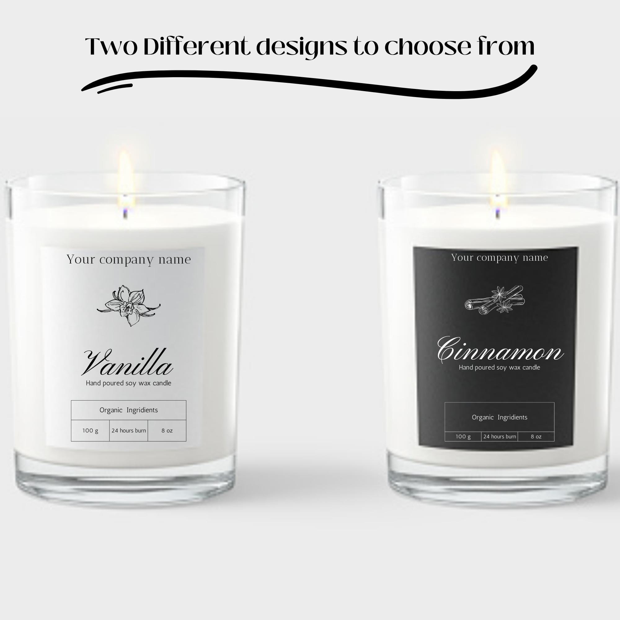 Printable Candle Templates, Candle Labels, Candle Branding, Editable ...