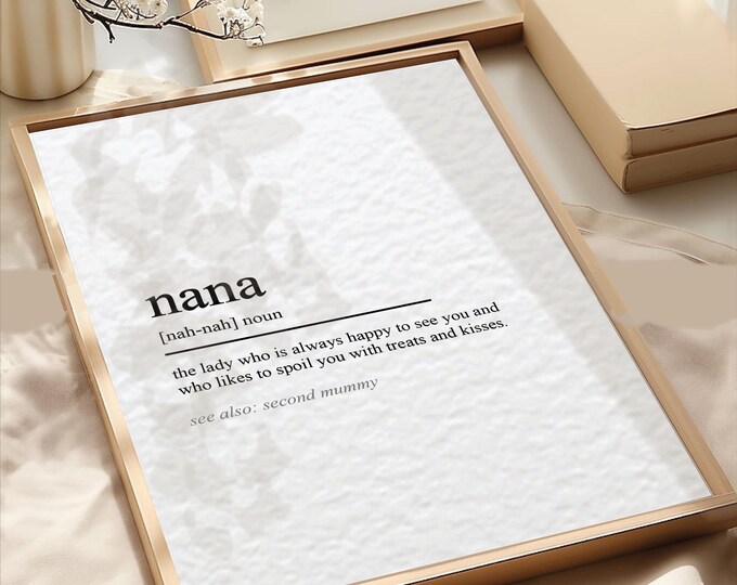 Grandma Definition - Nana Definition Sign - Mothers Day Gift - Grandma ...