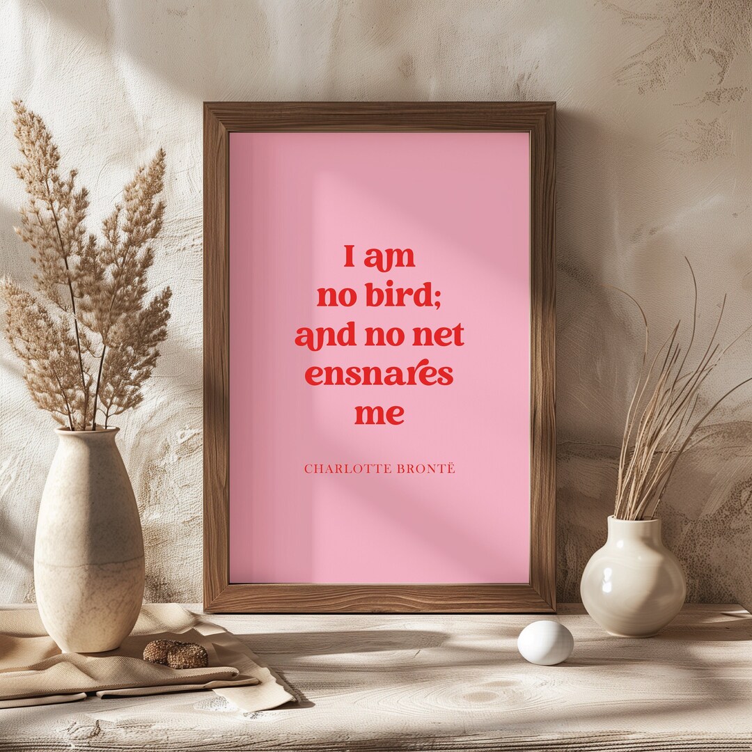 Charlotte Bronte Feminist Quote Print, Inspirational Wall Art - Etsy