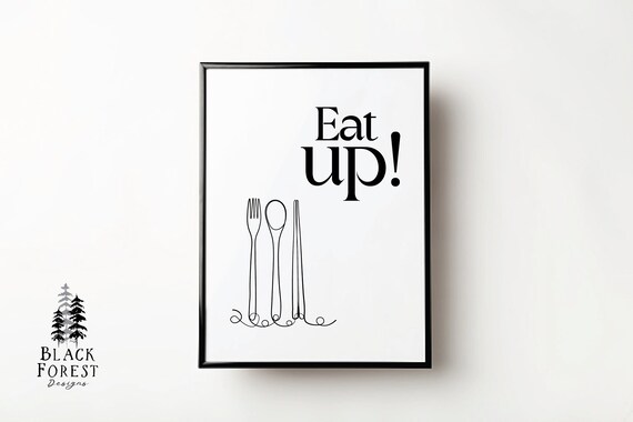 Eat up Kitchen Decor Printable Instant Download Continuous - Etsy