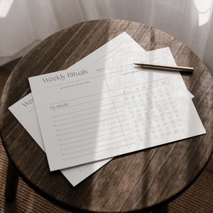 Weekly Rituals Printable US Letter Habit Tracker Printable Weekly ...