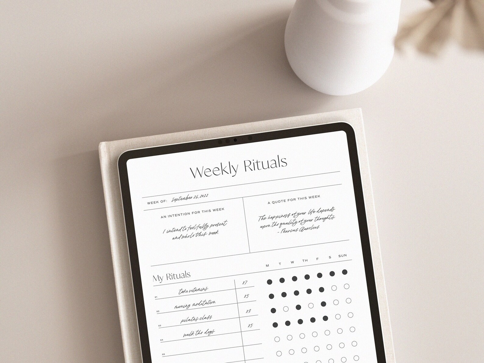 Weekly Rituals Printable US Letter Habit Tracker Printable Weekly ...
