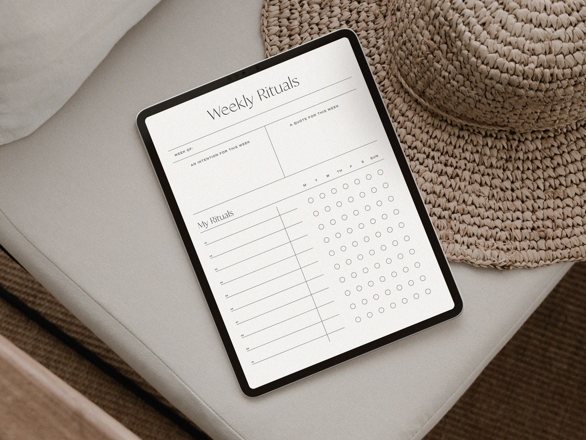 Weekly Rituals Printable US Letter Habit Tracker Printable Weekly ...