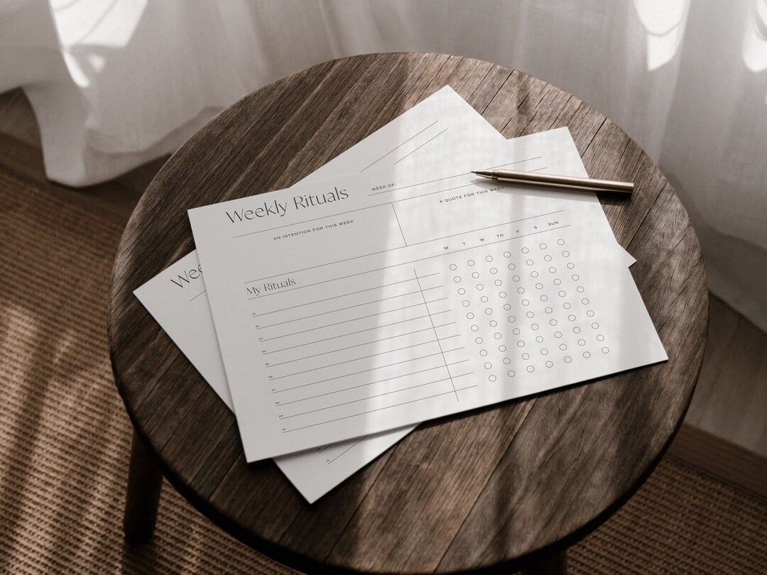 Weekly Rituals Printable US Letter Habit Tracker Printable - Etsy
