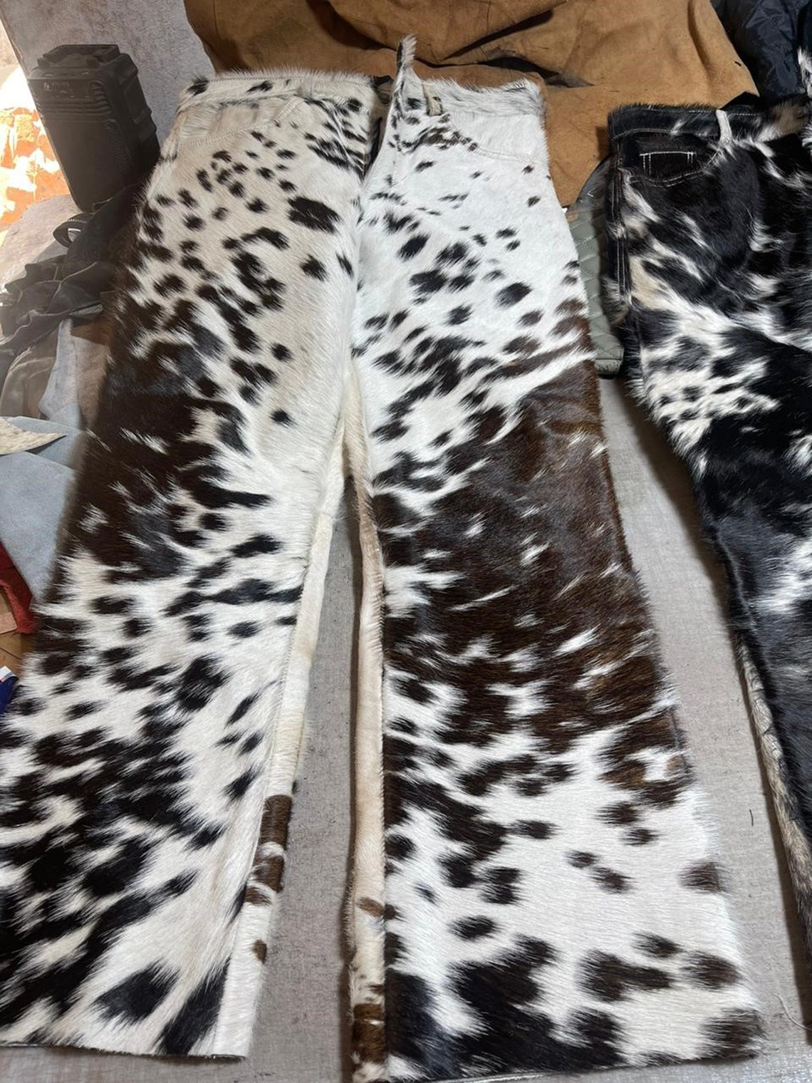 Cowhide Hair on Hide Pants - Authentic Western Style in Brown, Black ...