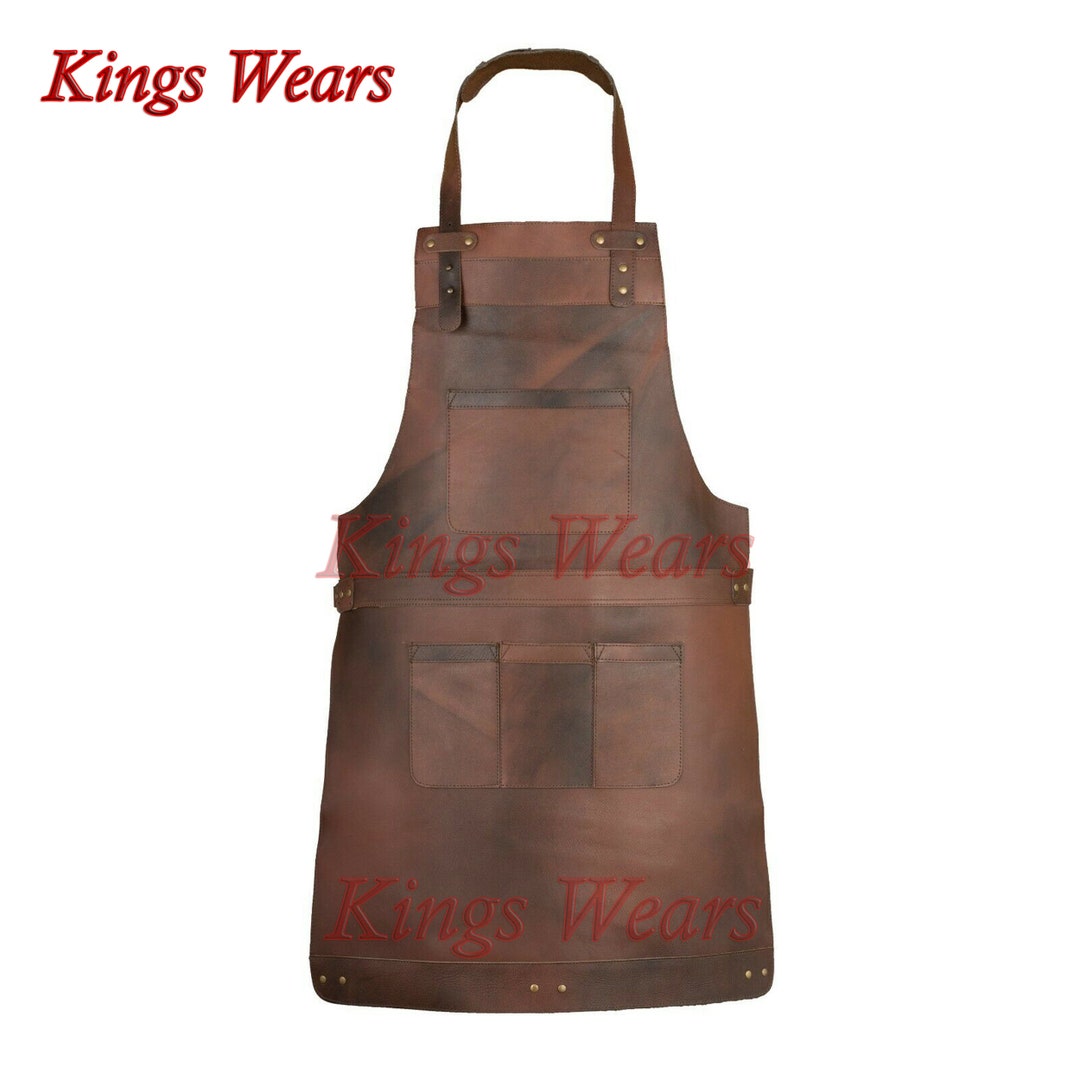 Men Apron Real Leather BBQ Apron Butcher Apron Chef Apron Cook Apron ...