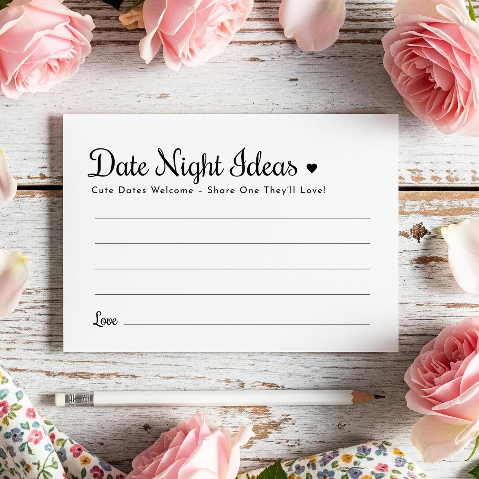 Bridal Shower Guessing Game: Printable Sign & Cards (instant Download ...