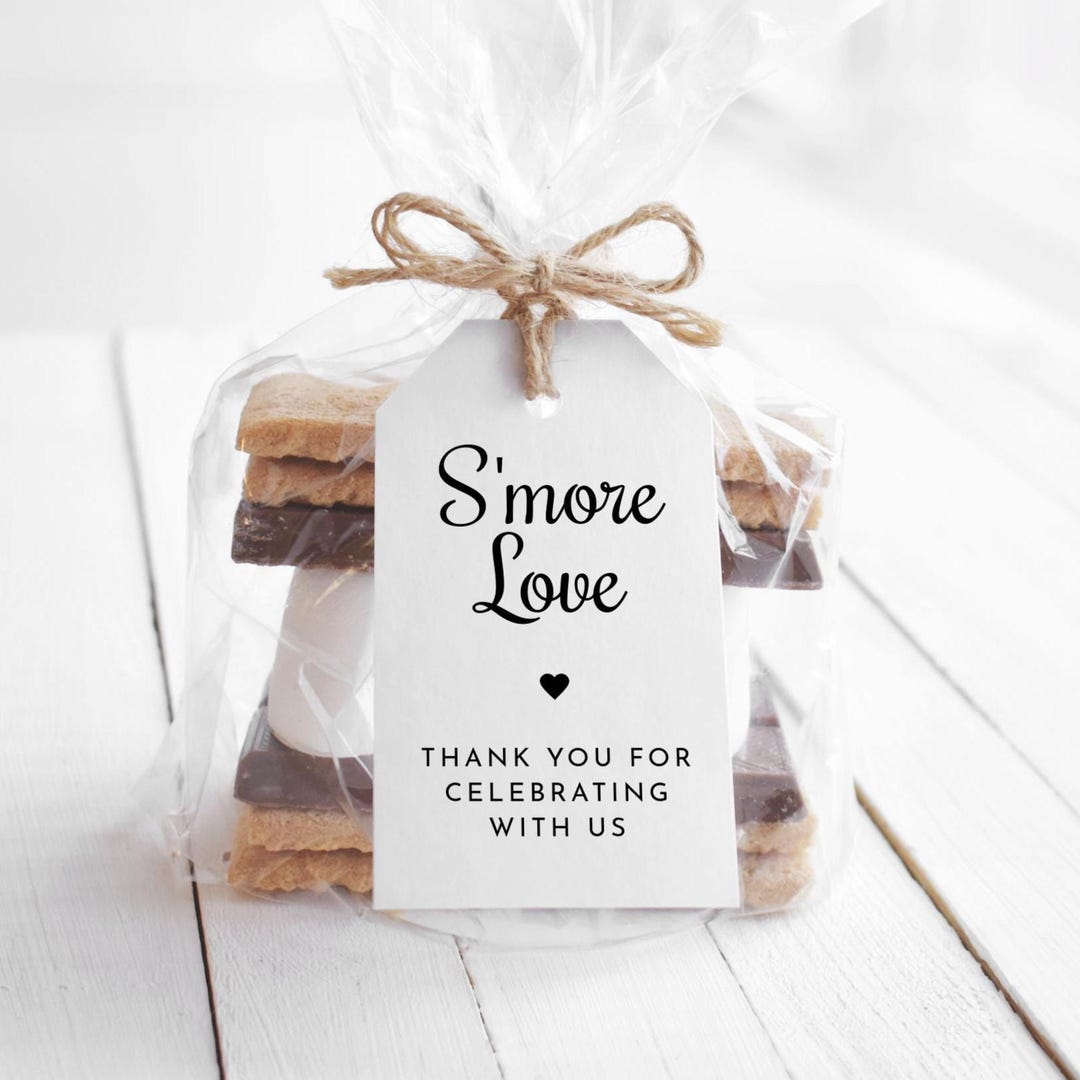 S'more Love Favor Tags, Bridal Shower or Wedding Printables, Easy DIY ...