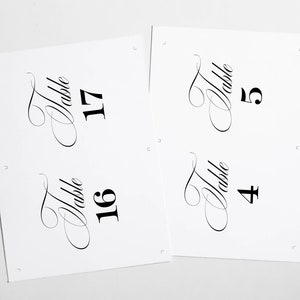 PRINTABLE Table Numbers, Elegant, Chic, Bridal Showers, Rehearsal ...