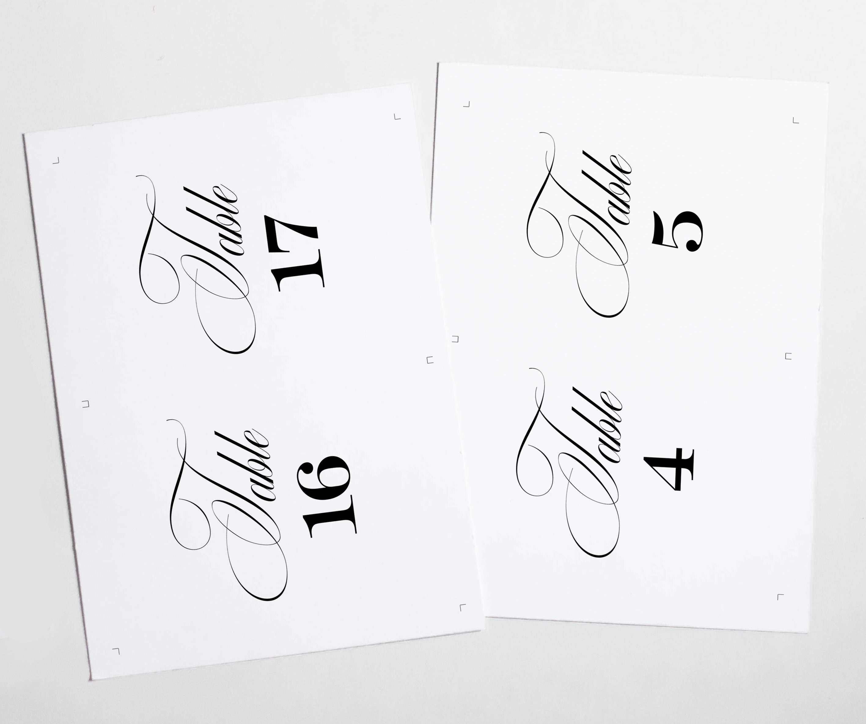 PRINTABLE Table Numbers Elegant Chic Bridal Showers - Etsy