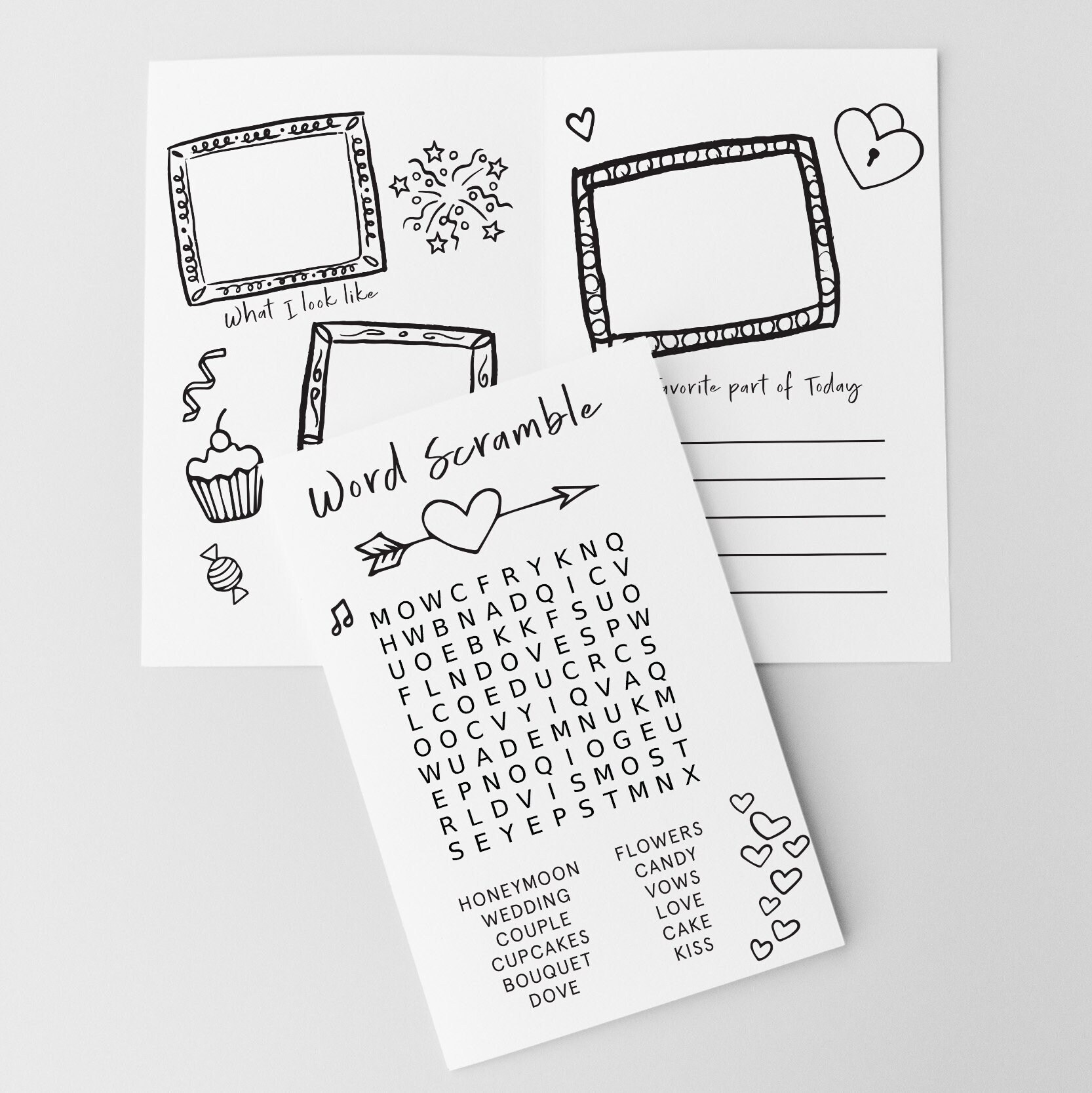 PRINTABLE Kids Wedding Activity Booklet, Reception, Fun, Children ...