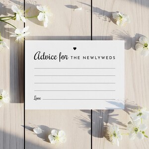 Vintage Library Card Advice for the Bride and Groom – 3.5x5 Printable ...