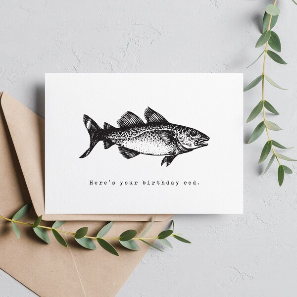 Fish Birthday Card - Etsy