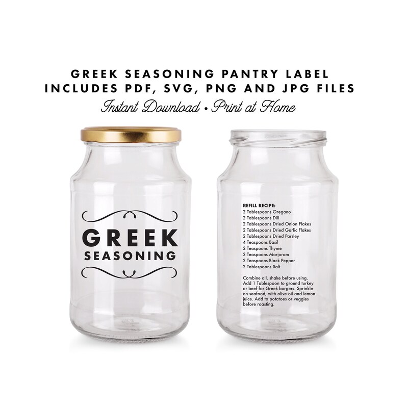 Printable Seasoning Template - Etsy