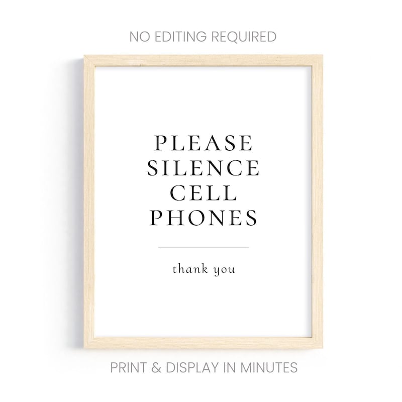 Please Silence Cell Phone Signs - Etsy